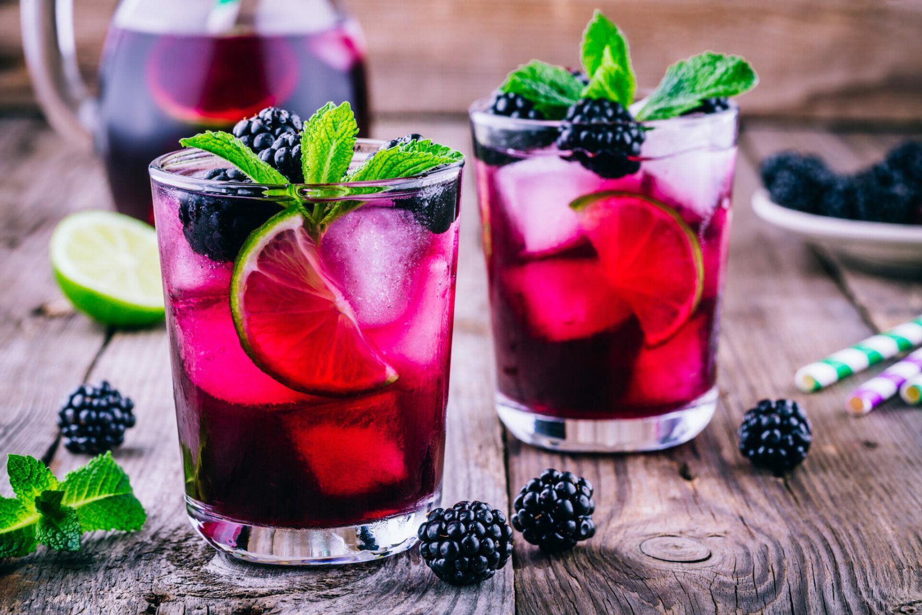 Blackberry Limeade | Mocktail Pitcher Party Ice Recipe | The Ice Co
